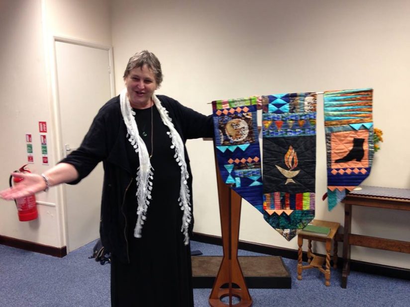 Our beautiful new wall-hanging – Northampton Unitarians